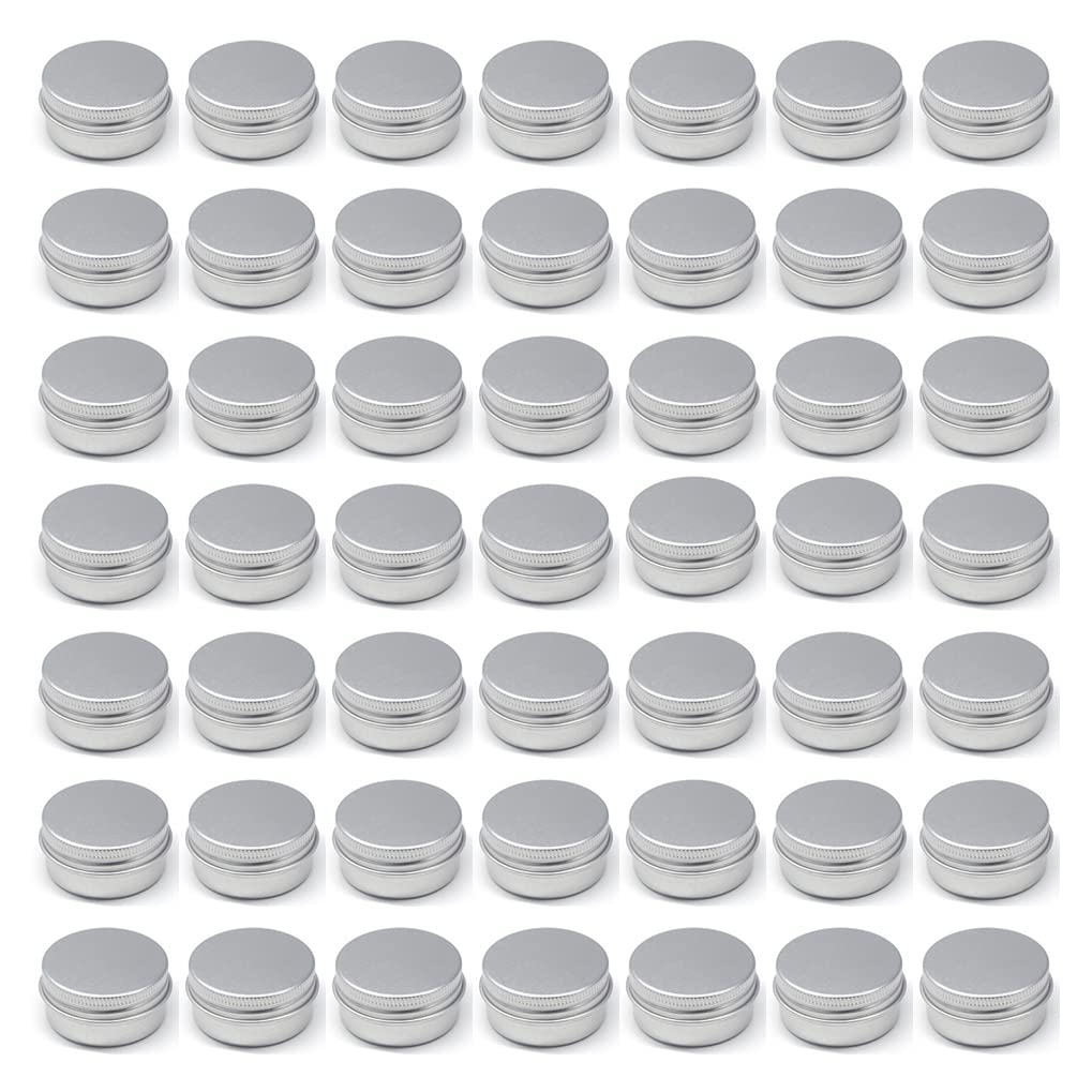 Amazon.com: LXLK 96 Pack 10ML Silver Aluminum Lip Balm Tins Cans Jars ...
