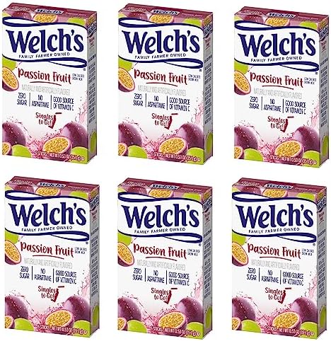 Amazon.com : Welch's Singles To Go Water Drink Mix - Passion Fruit ...