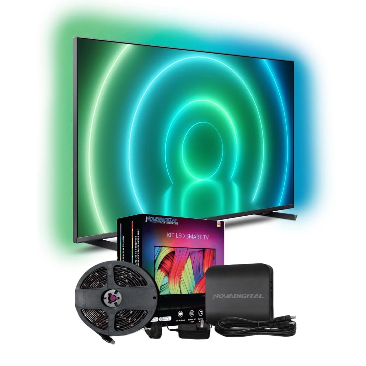 Kit Led Smart Tv Ambient Light Wifi Google Alexa | Amazon.com.br