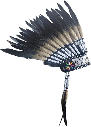 Amazon.com: Indian Hat Decorative, Native Feather Inspired Headdress ...