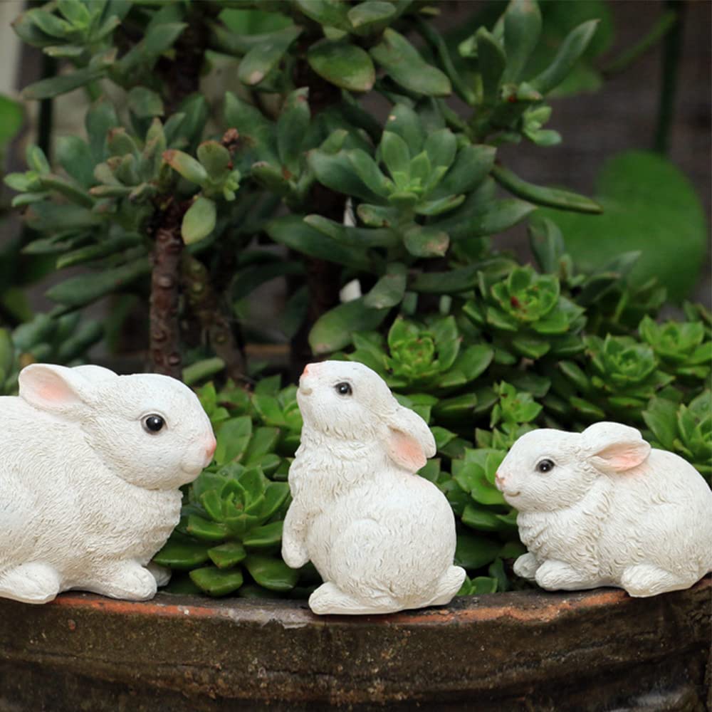 Snapklik.com : Bunny Indoor Statue Garden Decor, Cute Rabbit Figurine ...