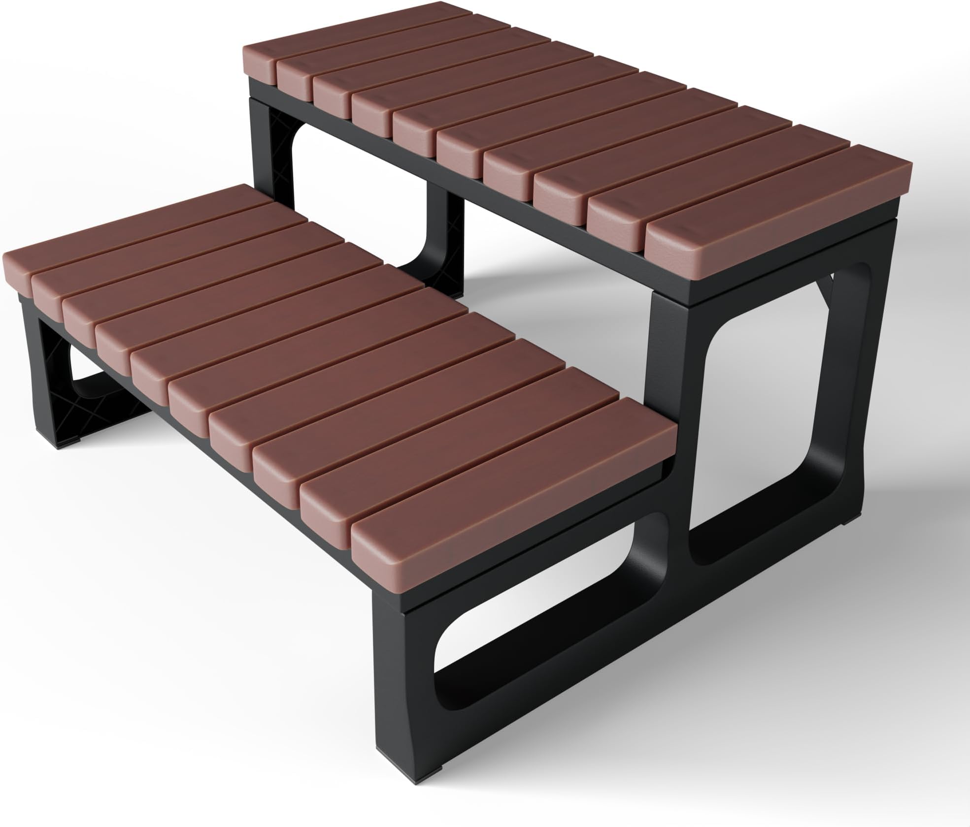 GREVO Hot Tub Steps/Spa Steps for Round or Straight Sided Spa, Non-Slip Steps for Outdoor/Indoor ...