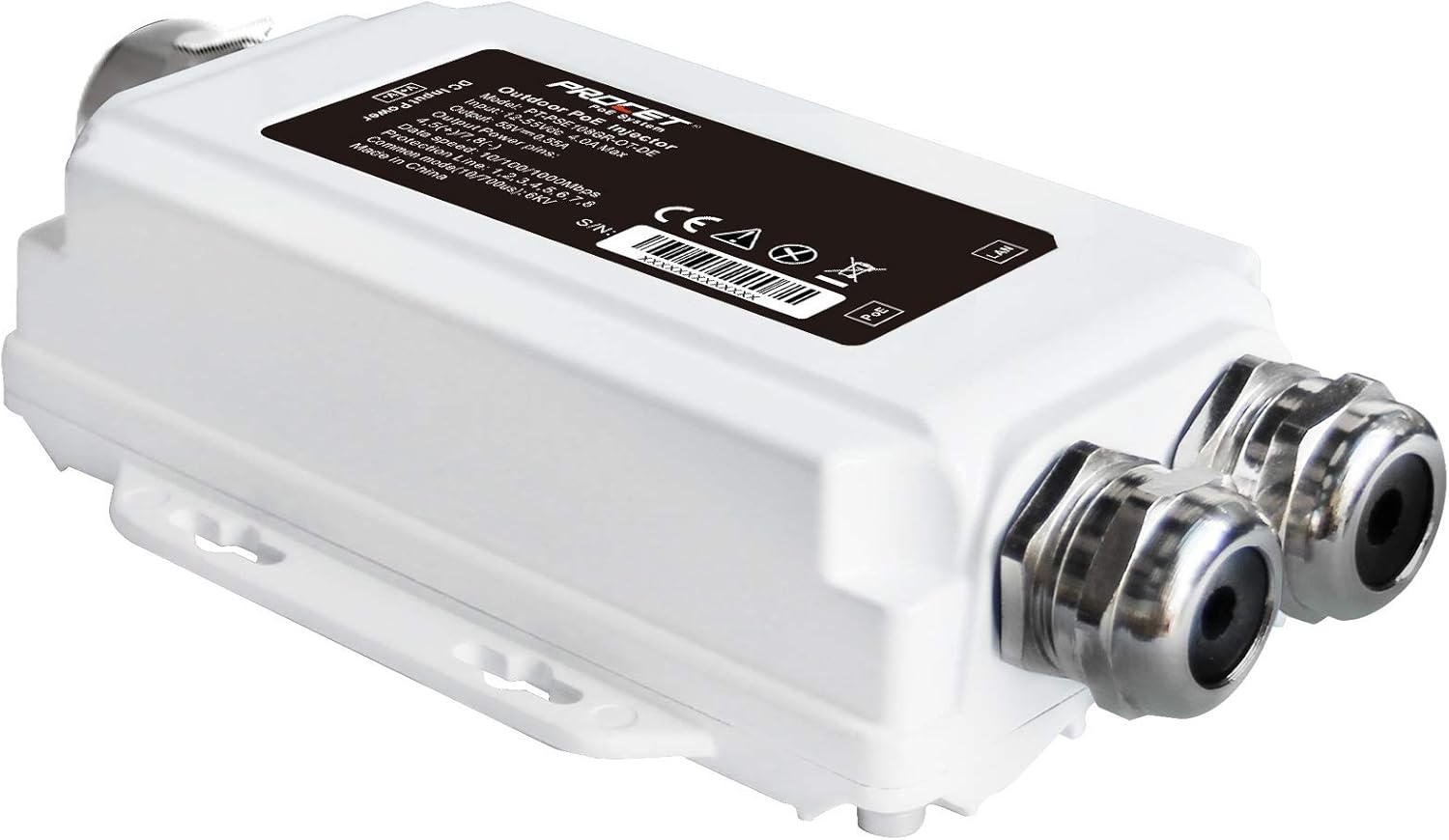 Amazon.com: PROCET Gigabit PoE Injector Outdoor PoE Power Injector ...