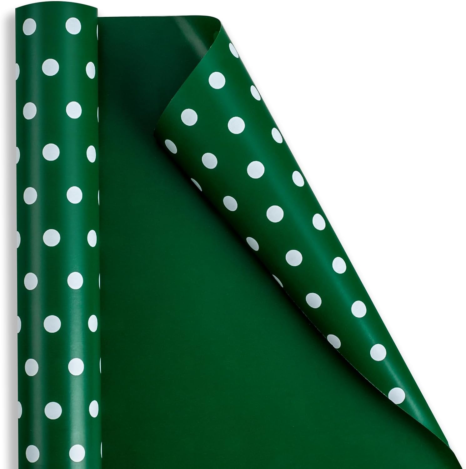 Amazon.com: Flyhill Green Wrapping Paper Roll,Reversible Gift Wrap ...