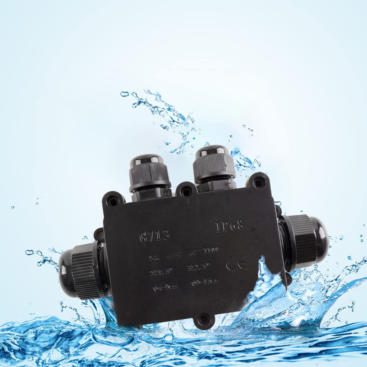 Waterproof IP68 Junction Box, Outdoor Electrical Connector Box with ...