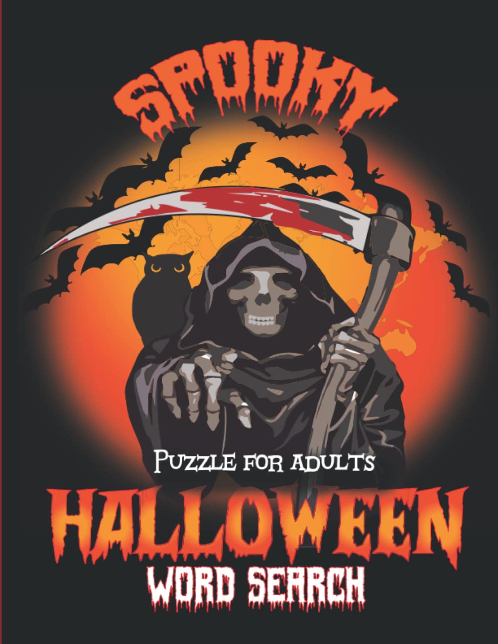 Buy Spooky Halloween Word Search Puzzle for Adults: Large Print 40 ...