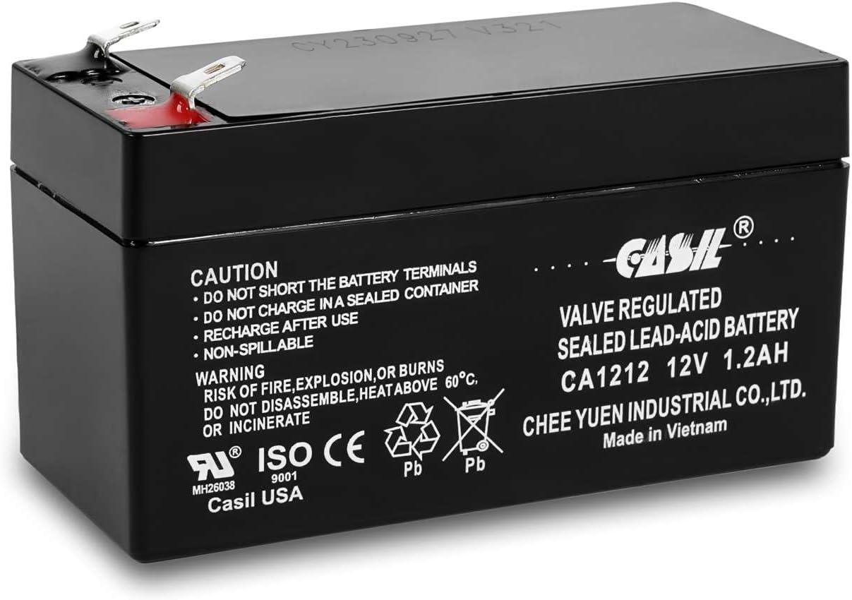 Amazon.com: Yuasa NP1.2-12 12V/1.2AH Sealed Lead Acid Battery with F1 ...