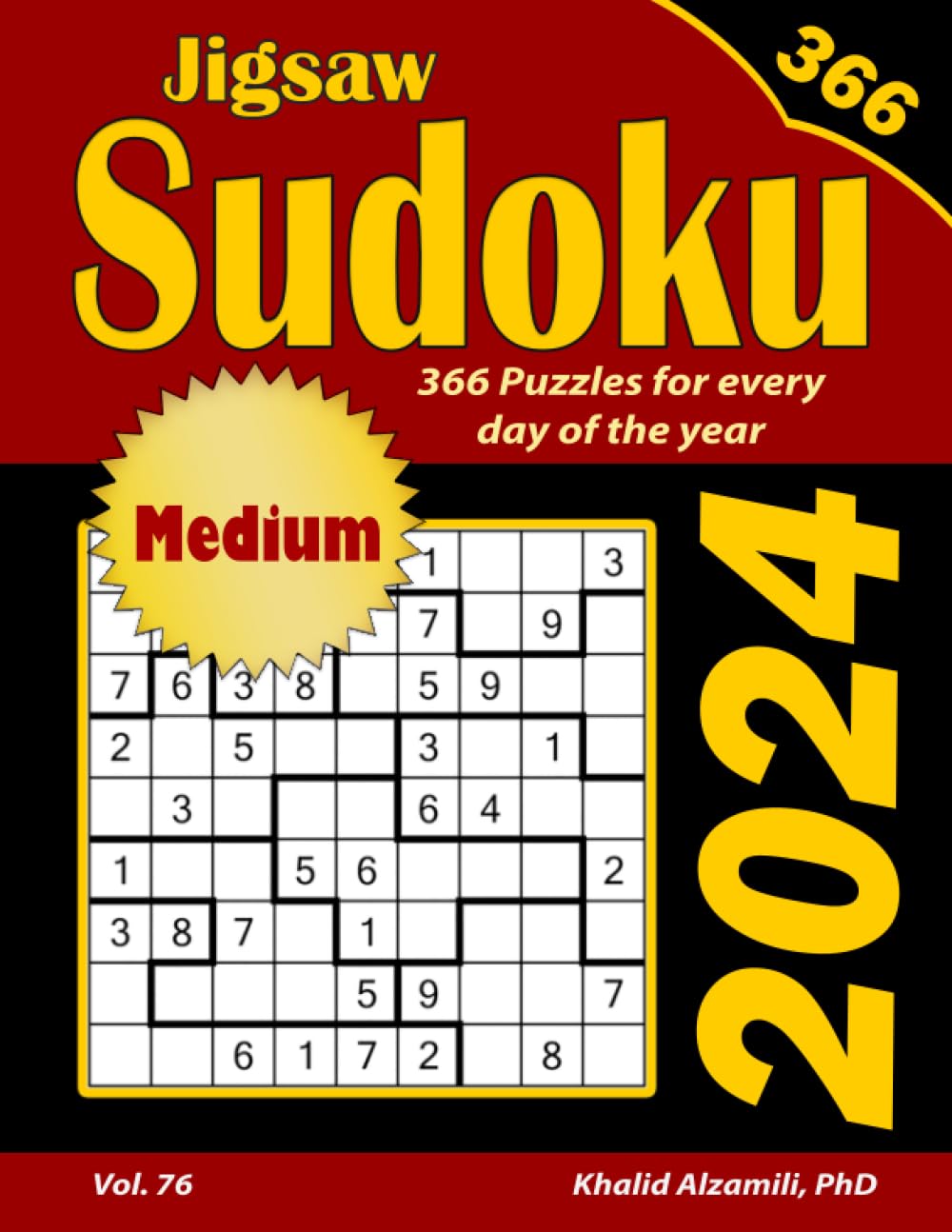 2024 Jigsaw Sudoku: 366 Medium Puzzles for Every Day of the Year (Game ...