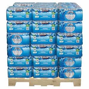 Amazon.com: Water pallet Kirkland Signature Bottled Water 16.9 fl oz, 40-count, 48 Case Pallet ...