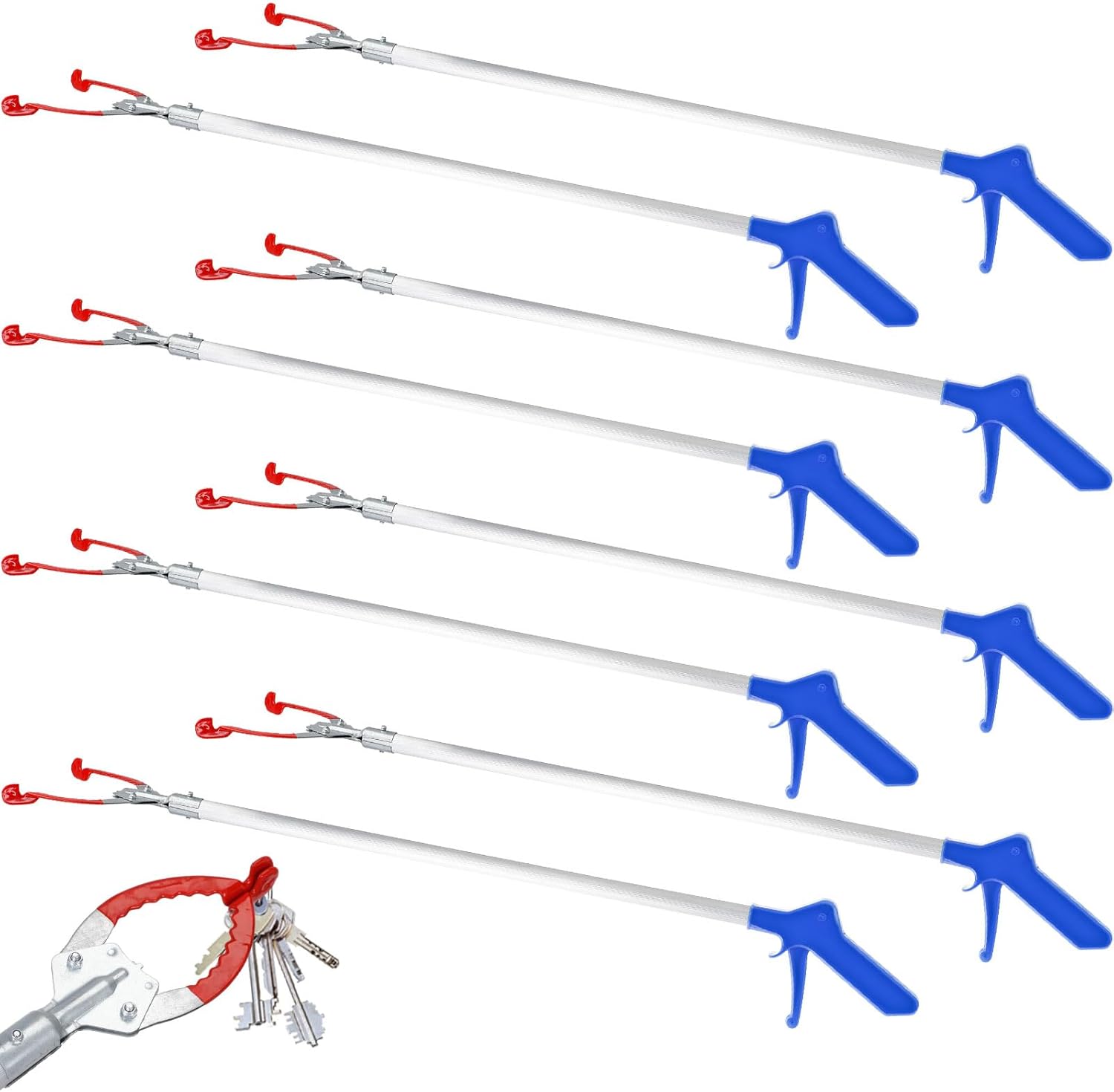 Amazon.com: Tanlade 8 Pcs Grabber Reacher Tool 34 Inch Extra Long Pick ...