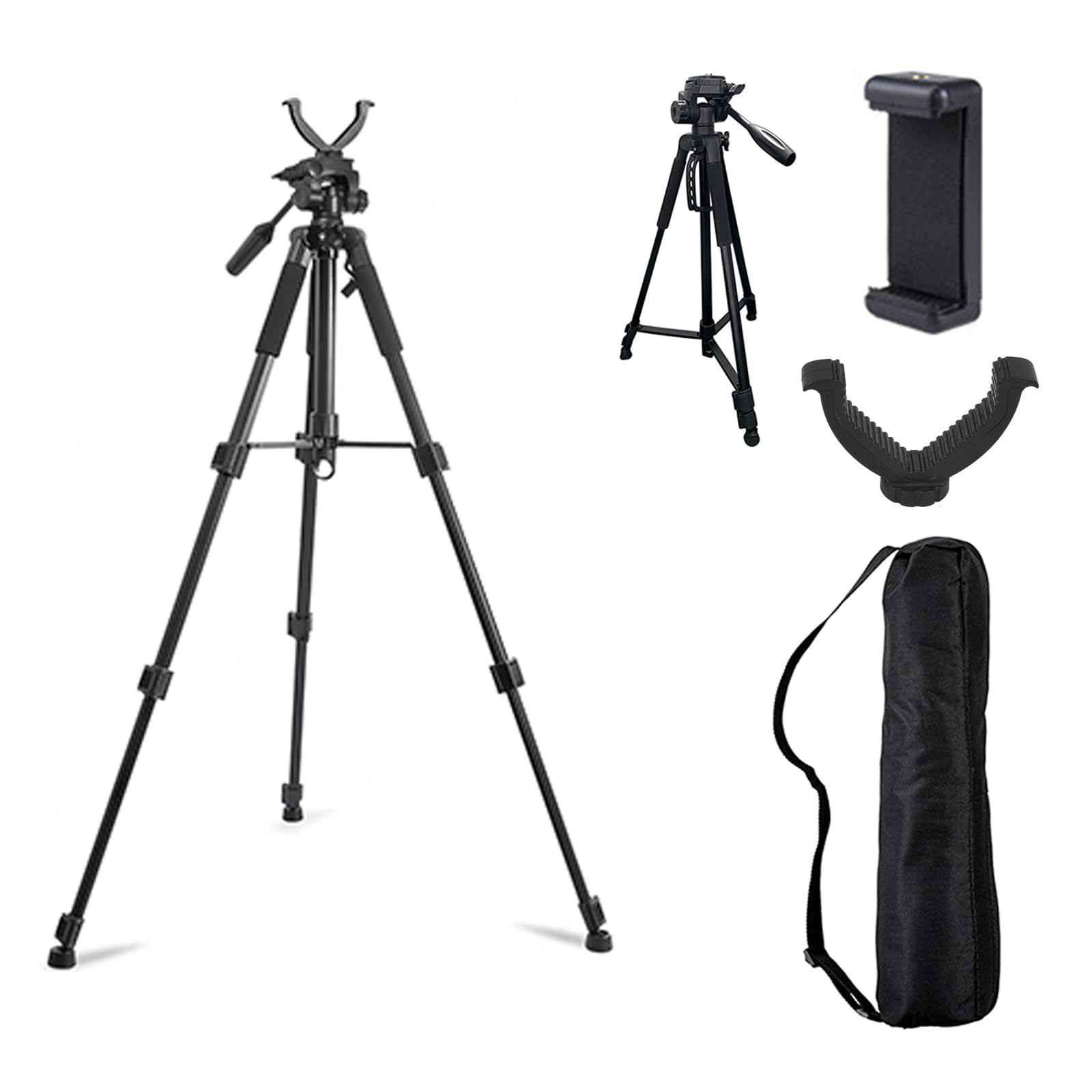 Amazon.com: Shooting Tripod, Shooting Stick for Hunting Rifles with V ...