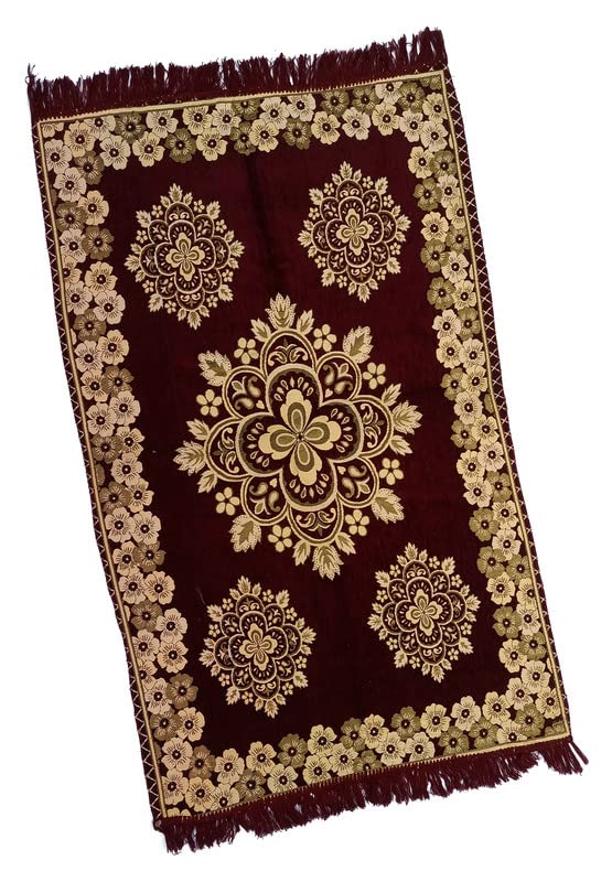 Buy ADIRNY Cotton Prayer Mat Musalla Janamaz for Namaz Muslim 54x34 ...