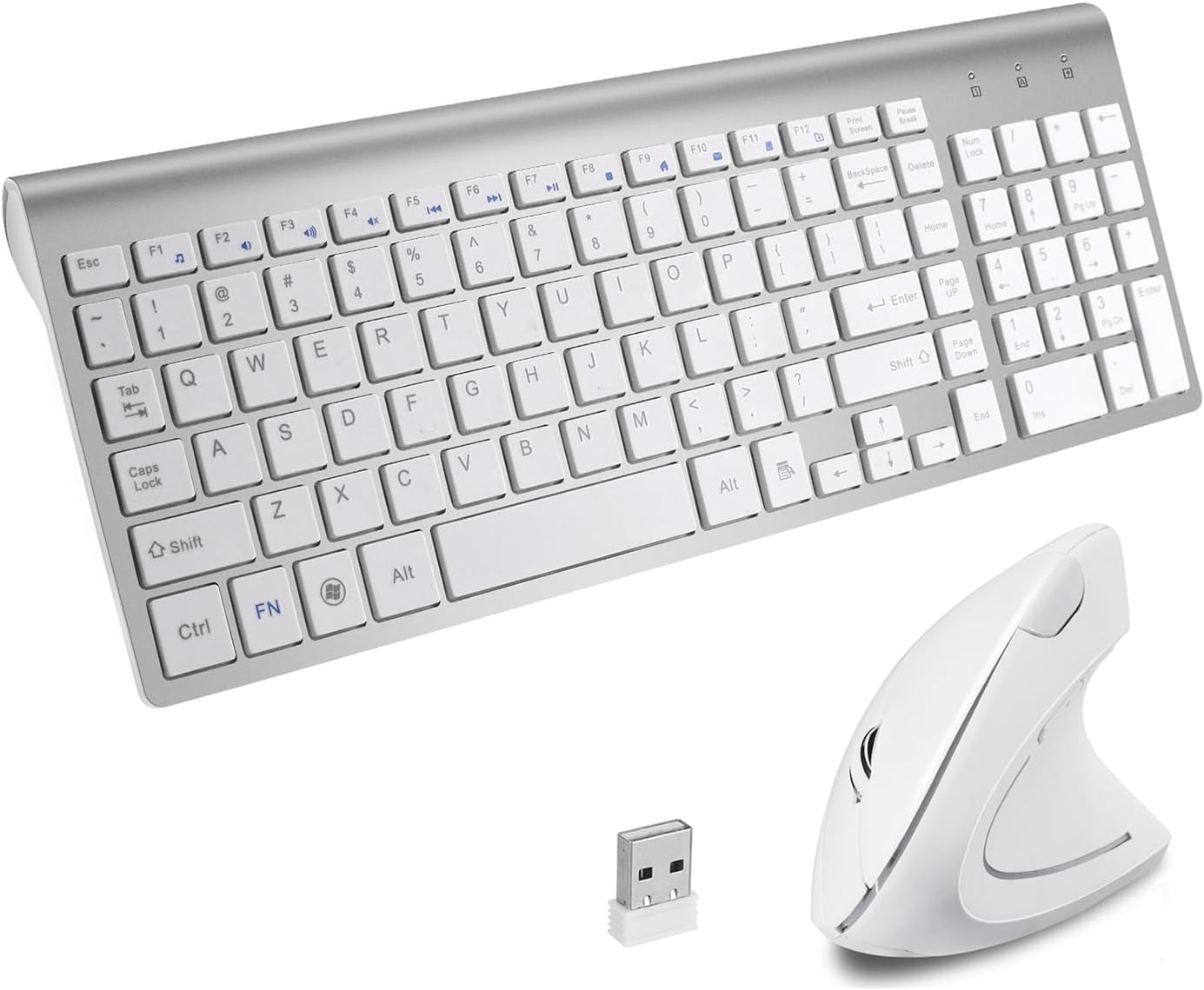 Amazon.com: 2.4GHz Wireless Vertical Ergonomic Mouse and Keyboard Combo ...
