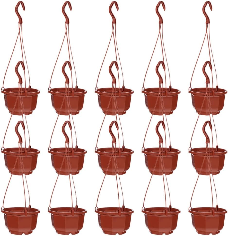 Amazon.com: AUEAR, 50 Pack Plastic Hanging Plant Pots Containers ...
