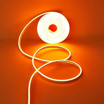 Amazon.com: WAGUDO Yellow Led Neon Strip Light 12V Silicone Indoor ...