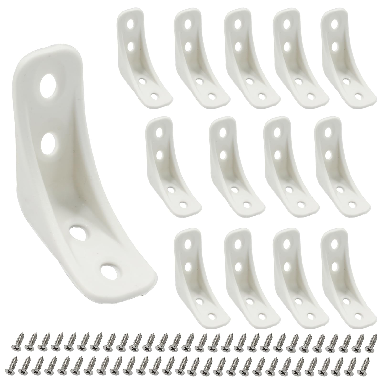 Amazon.com: Rierdge 30Pcs Plastic Nylon Corner Brackets, 39x39x16mm ...
