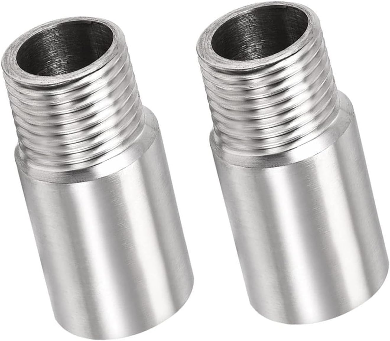 2 Pcs Shower Head Extension Arms Stainless Steel Extension Nipples G1/2 ...