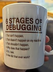 Amazon.com: Panvola Stages Of Debugging Computer Programmer Gift Funny Programming Mug For Dad ...