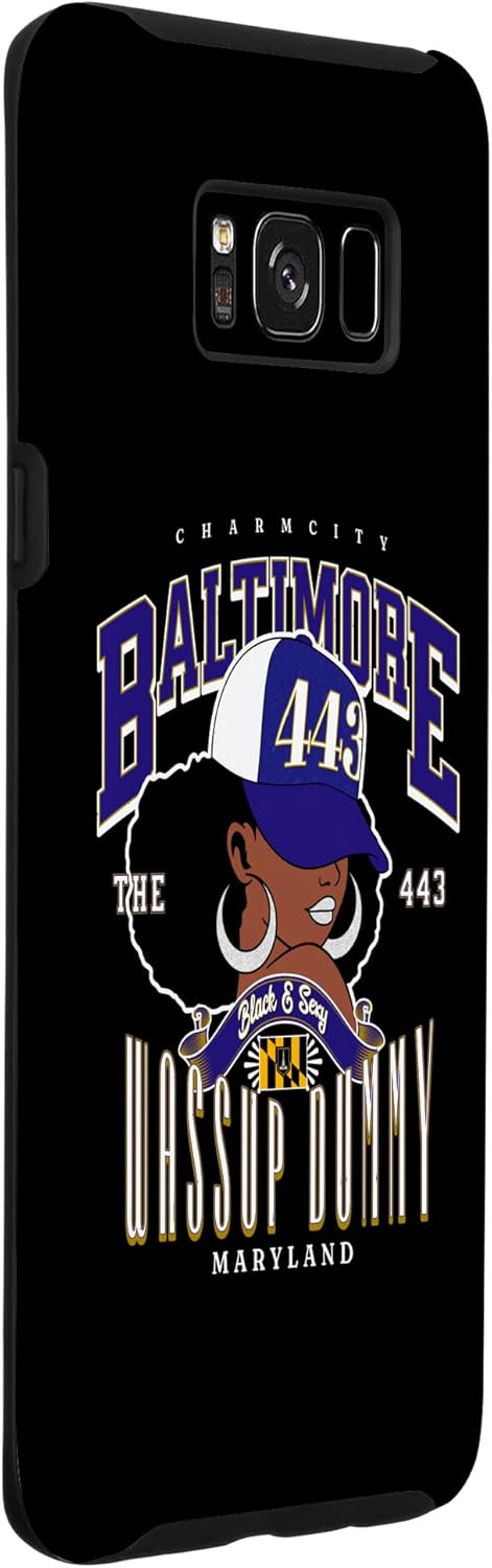 Galaxy S8+ 443 Area Code Baltimore Maryland Flag Blaq Girl Bmore Pride ...