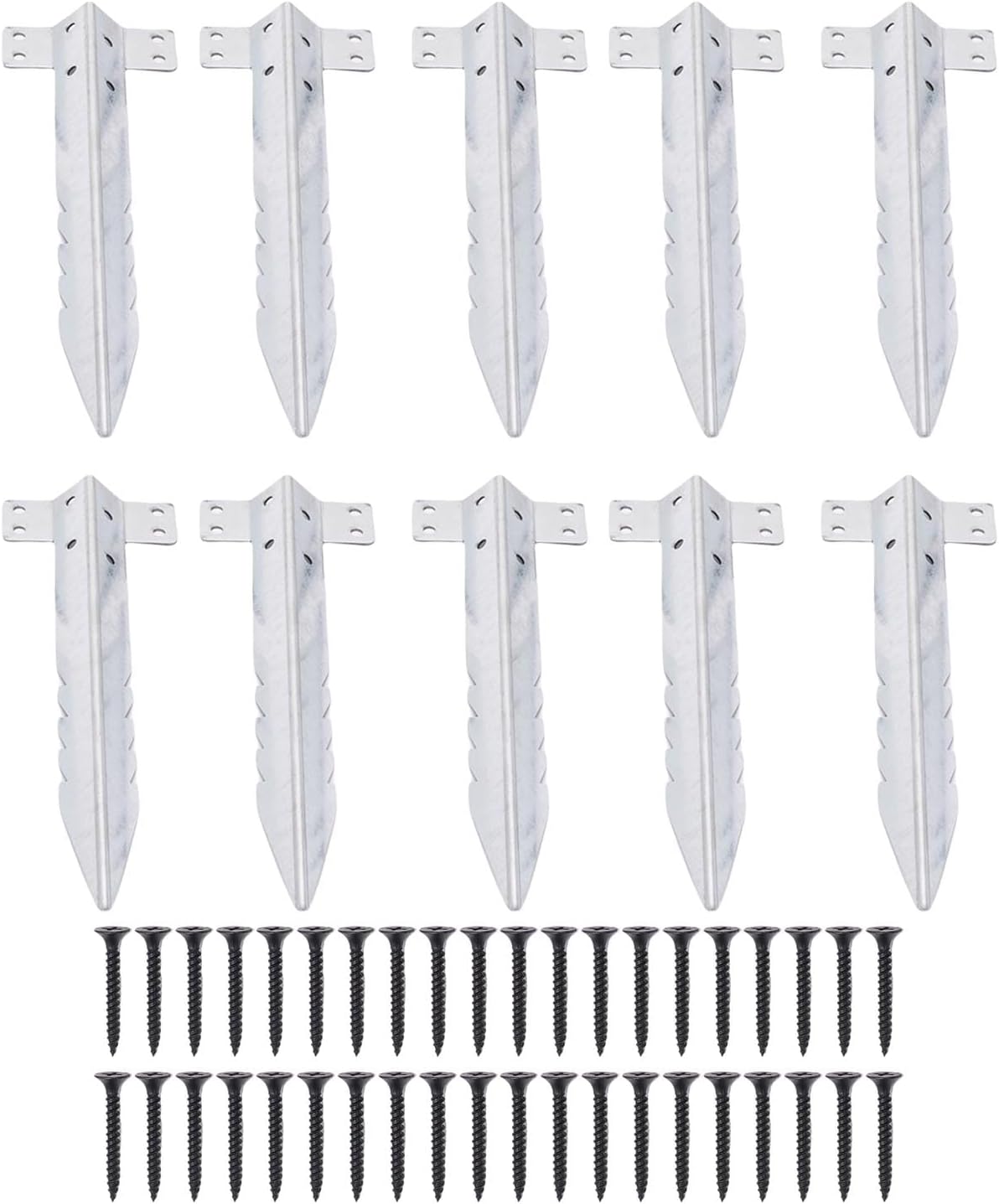 Cffuvros 10 Pack Galvanized Steel Concrete Form Stakes with Holes ...