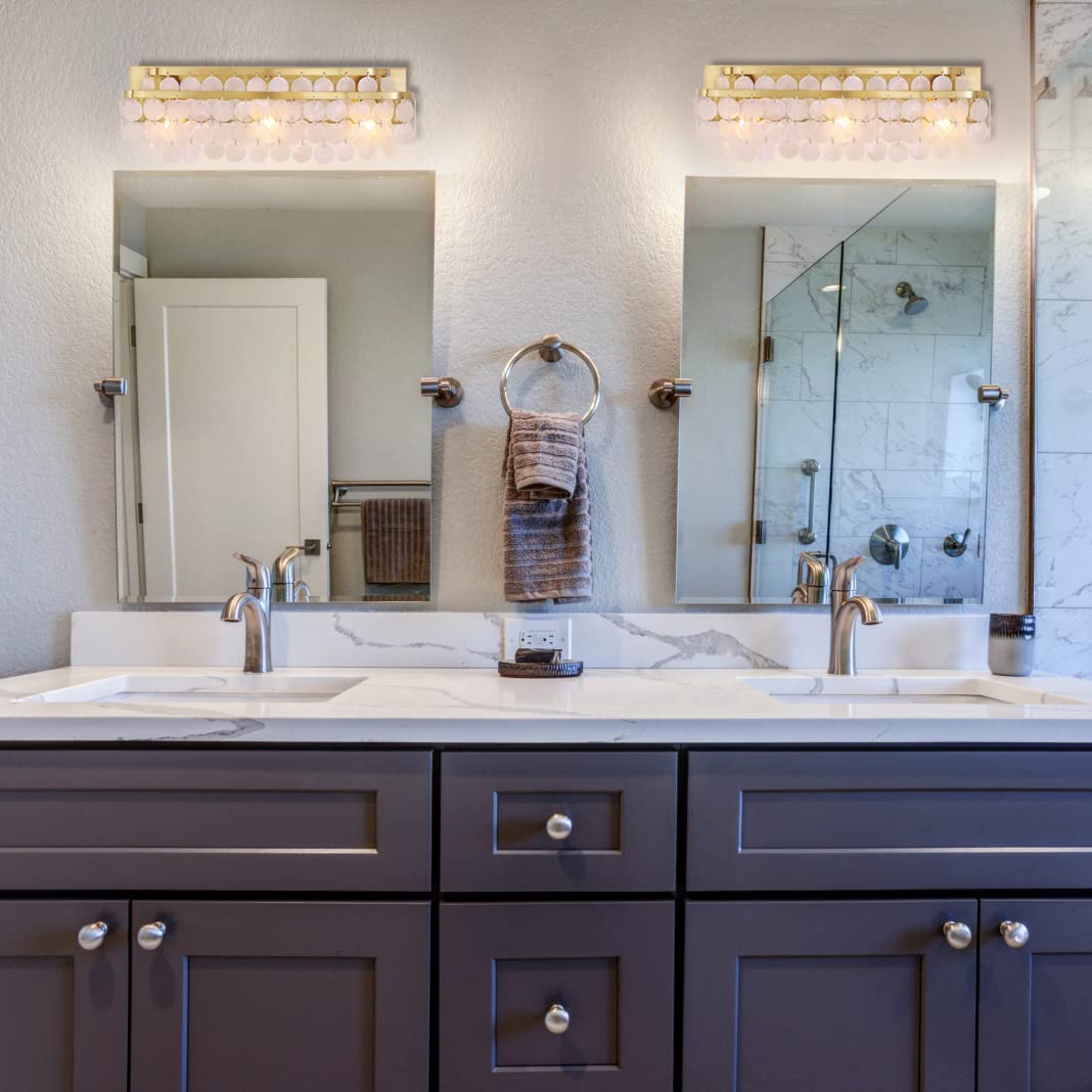 Seashell Bathroom Vanity Lights TOCHIC 3 Lights Vanity Light With
