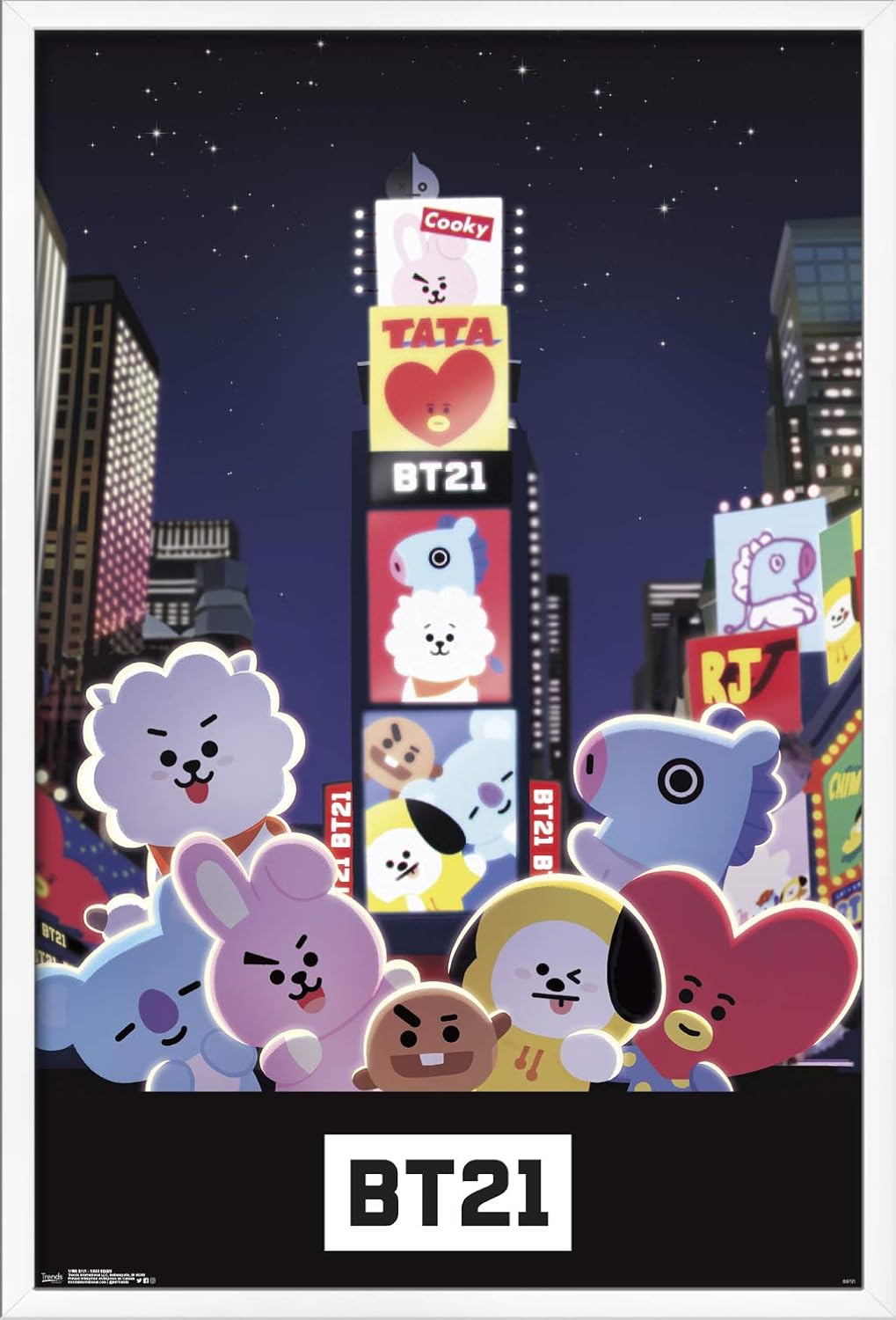 Amazon.com: Trends International BT21-Times Square Wall Poster, 22.375 ...
