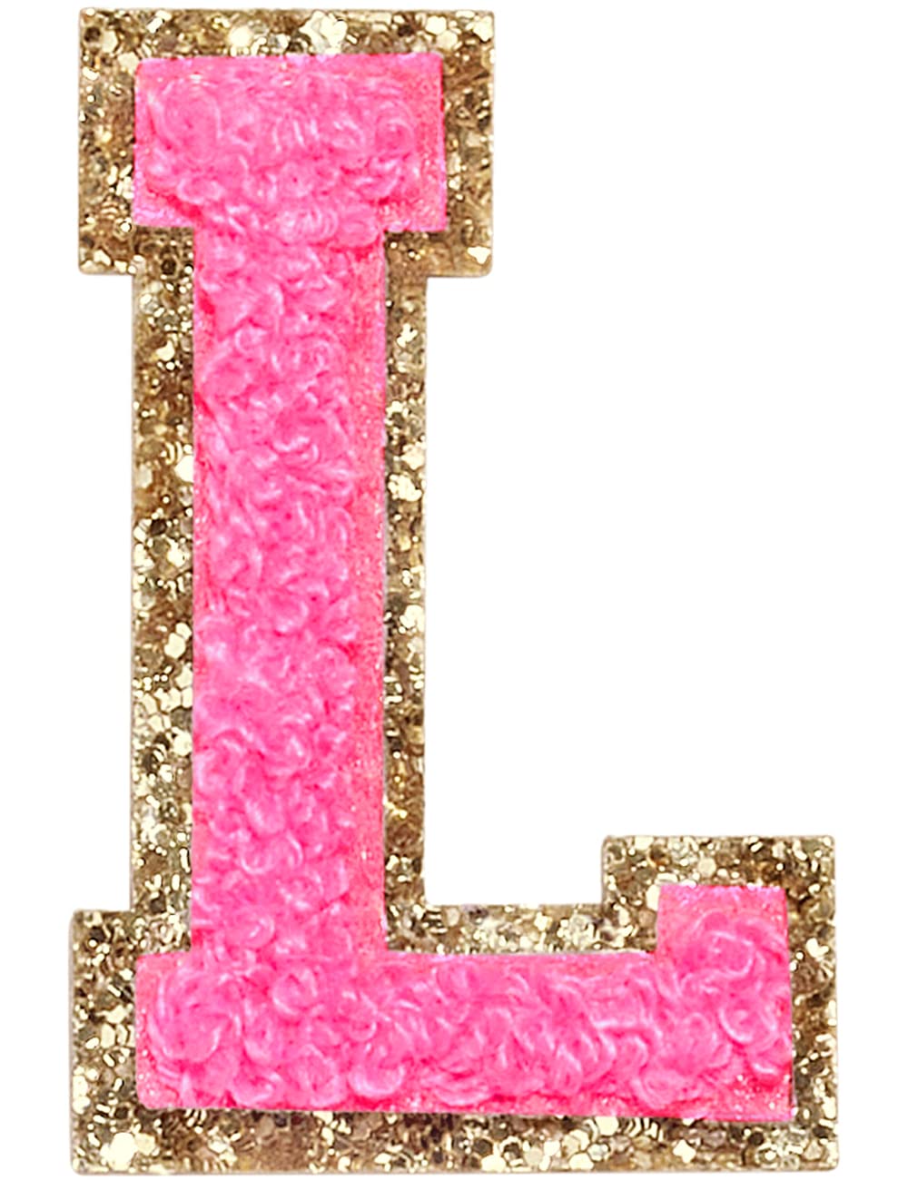 Amazon.com: 3Pcs Chenille Letter Patches Iron on Patches Glitter ...