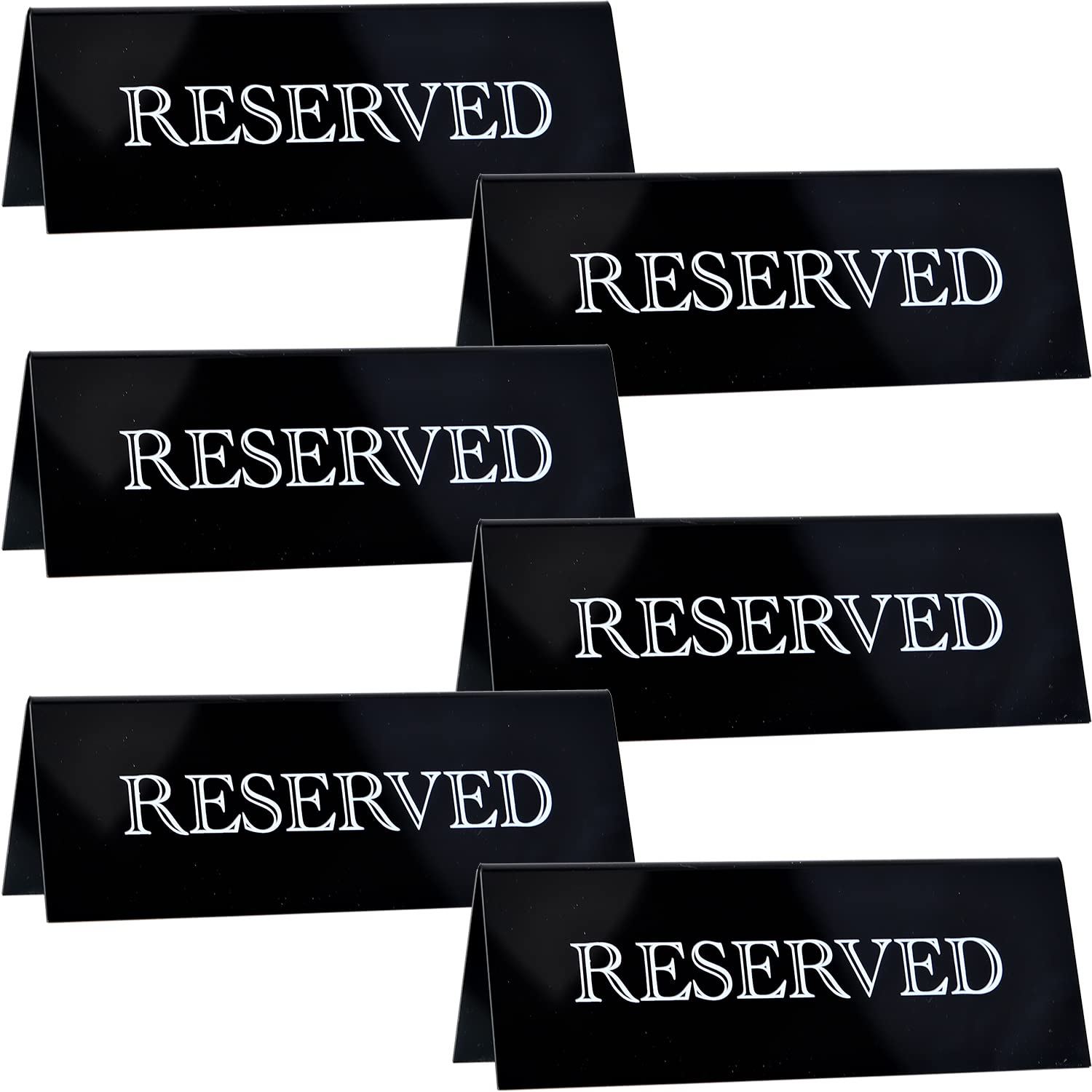 6 Pieces Acrylic Reserved Table Sign- 7.9 x 2.7 Inches Guest ...