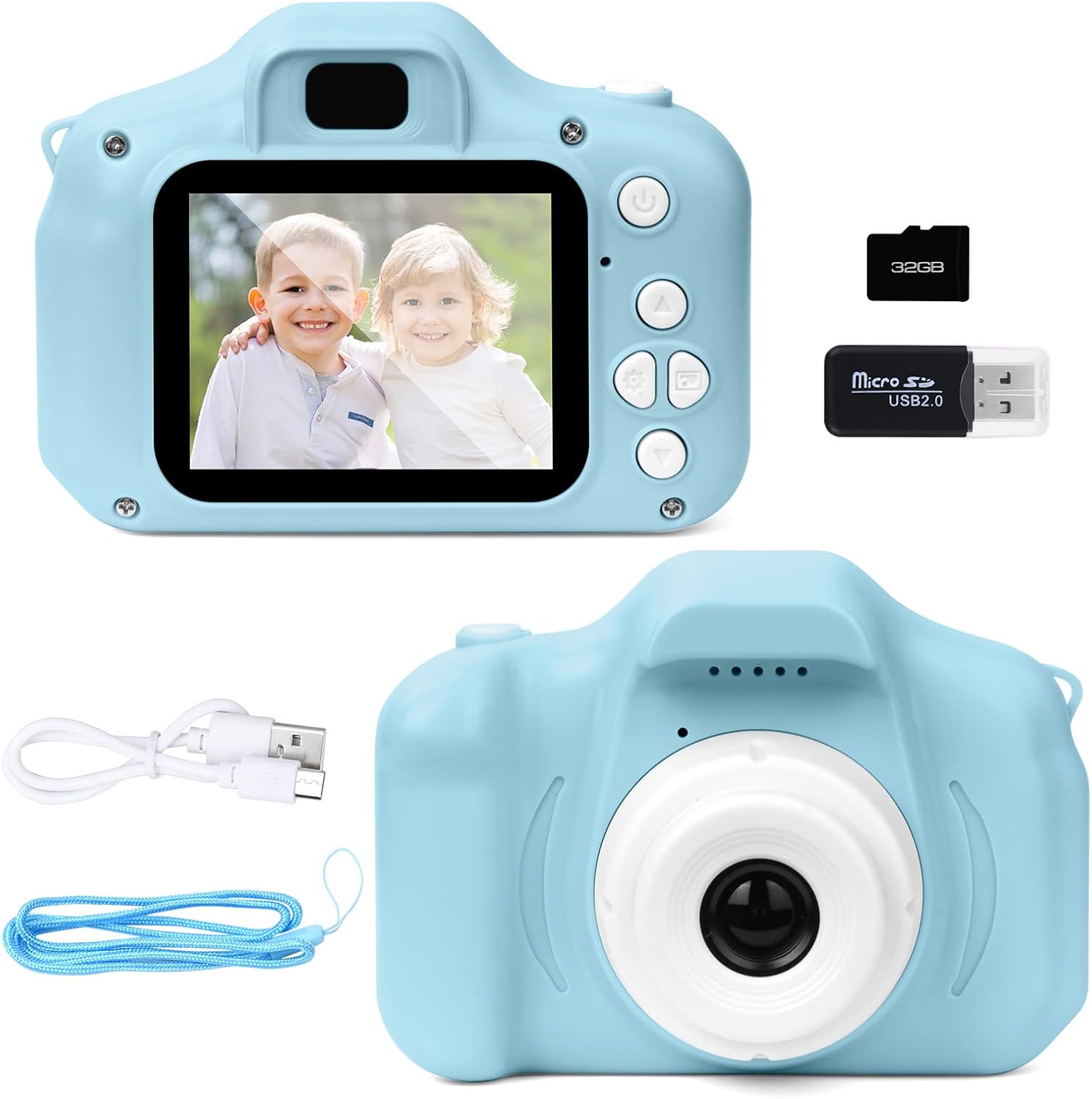 Ainiv Kids Camera, Kids Digital Camera with 2.0 Inch IPS Screen 1080P ...