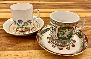 Amazon.co.jp: Russian Dinnerware Imperial Porcelain Cup Saucer Set of 2 ...