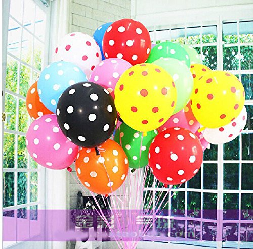 TOYXE TOYXE® 40008 Toy Balloon Polka Dot Spotty 12" Inch - Multicolor ...