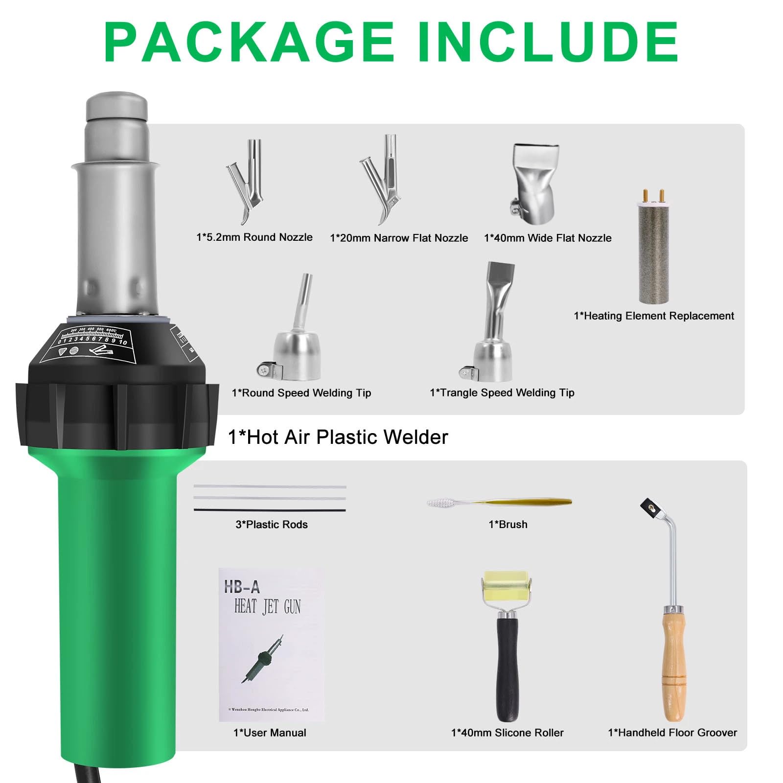 Snapklik.com : Gekufa Hot Air Plastic Welder 1600W - Heat Gun Plastic ...