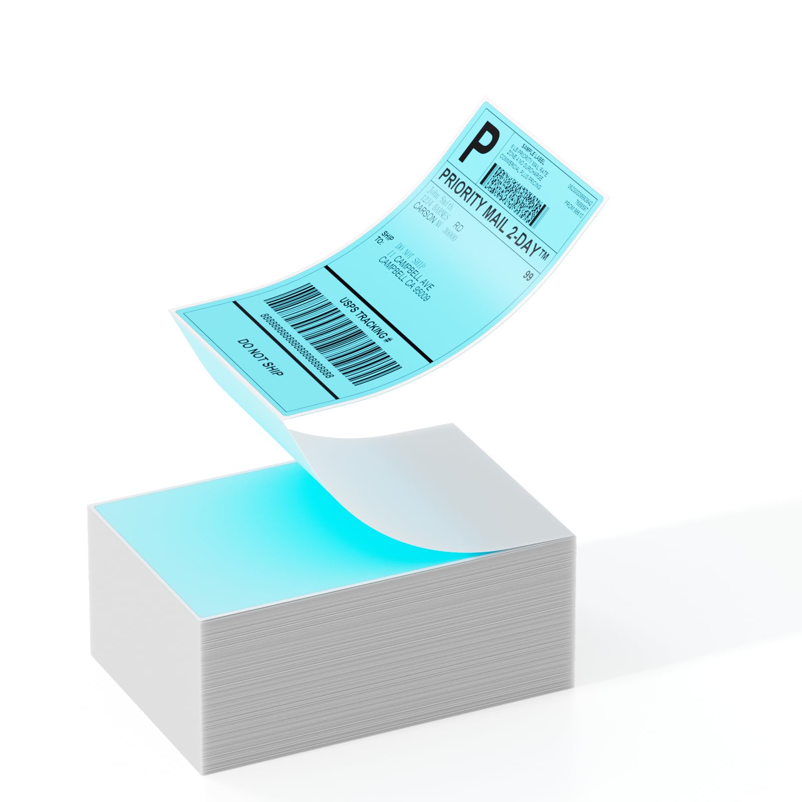 Snapklik.com : Thermal Label Printer Paper, 4"x 6" 500-Fanfold Blue ...