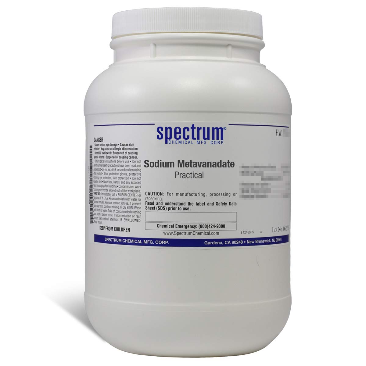 Amazon.com: Spectrum S1338-2.5KG (SPFDB) Sodium Metavanadate, Practical ...