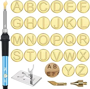 Wood Burning Letter, WoodBurning Alphabet 26 Letters Stamp Pyrography ...