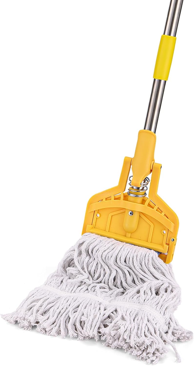 Amazon.com: Commercial Heavy Duty Industrial Cotton Mop, 61 inch Metal ...