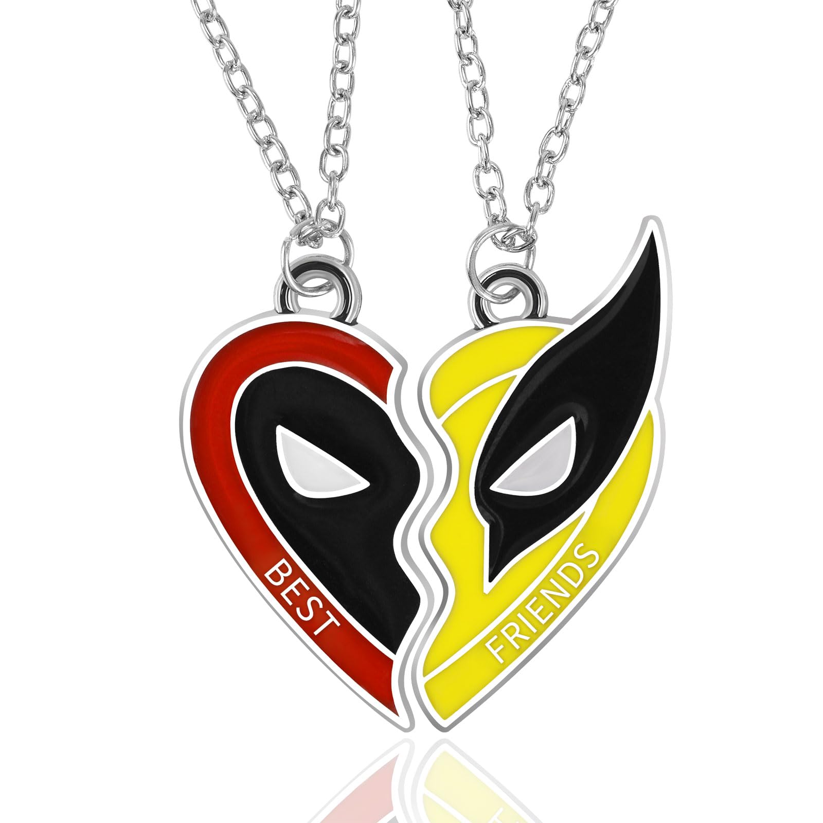 ZQOSKXOMR Deadpool and Wolverine Necklace for Men,Matching Necklace for ...