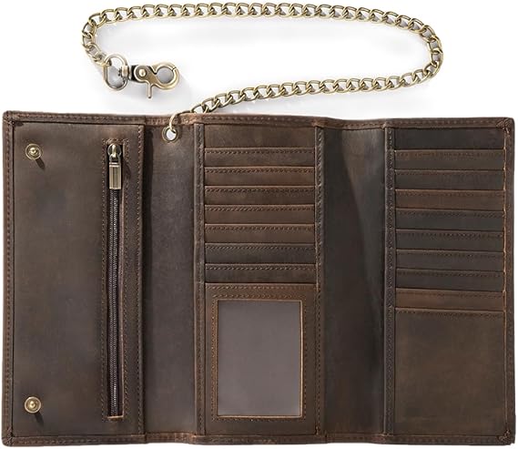 Amazon.com: hakeng Mens Chain Wallet, Biker Trucker Wallets with Long ...