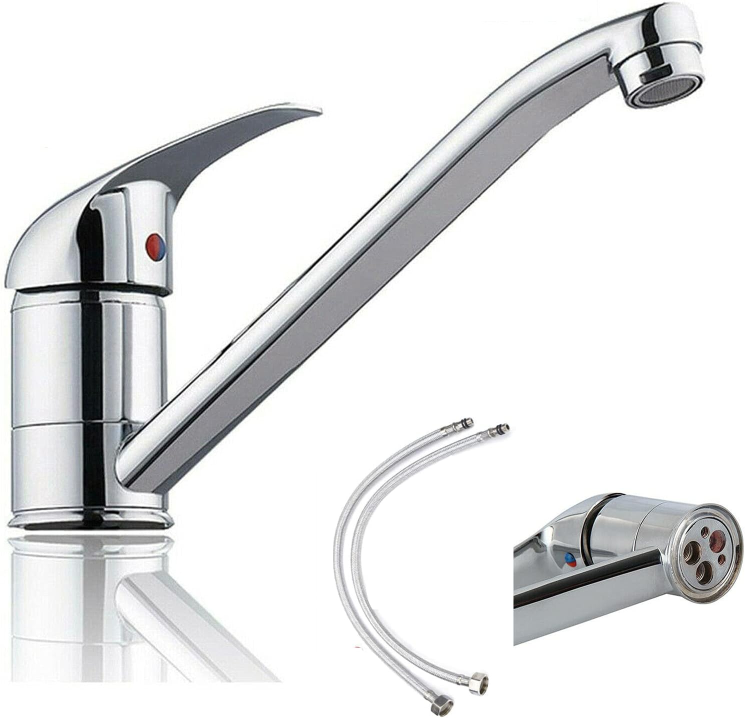Kitchen Sink Taps Mono Basin Mixer Taps Faucet Modern Single Lever ...