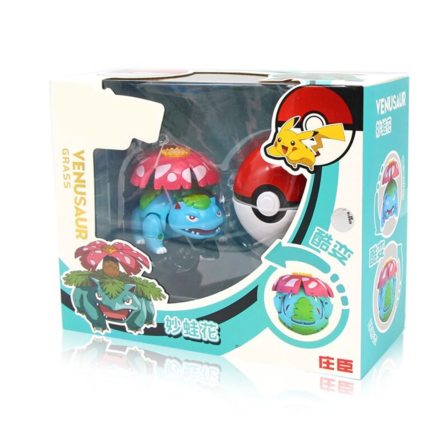 Buy 3.5Inch Pokeball Venusaur Figure, Pokeball Throw N Pop Venusaur ...