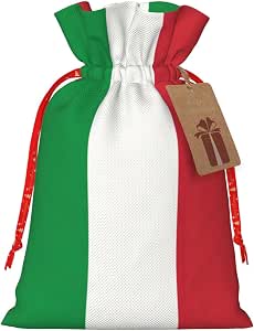 Amazon.com: Rich&Rabbit Italian flag Print Christmas Presents Bags Xmas ...