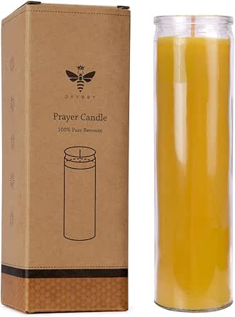 Amazon.com: Beeswax Prayer Meditation Devotional Candle-Vigil Altar ...