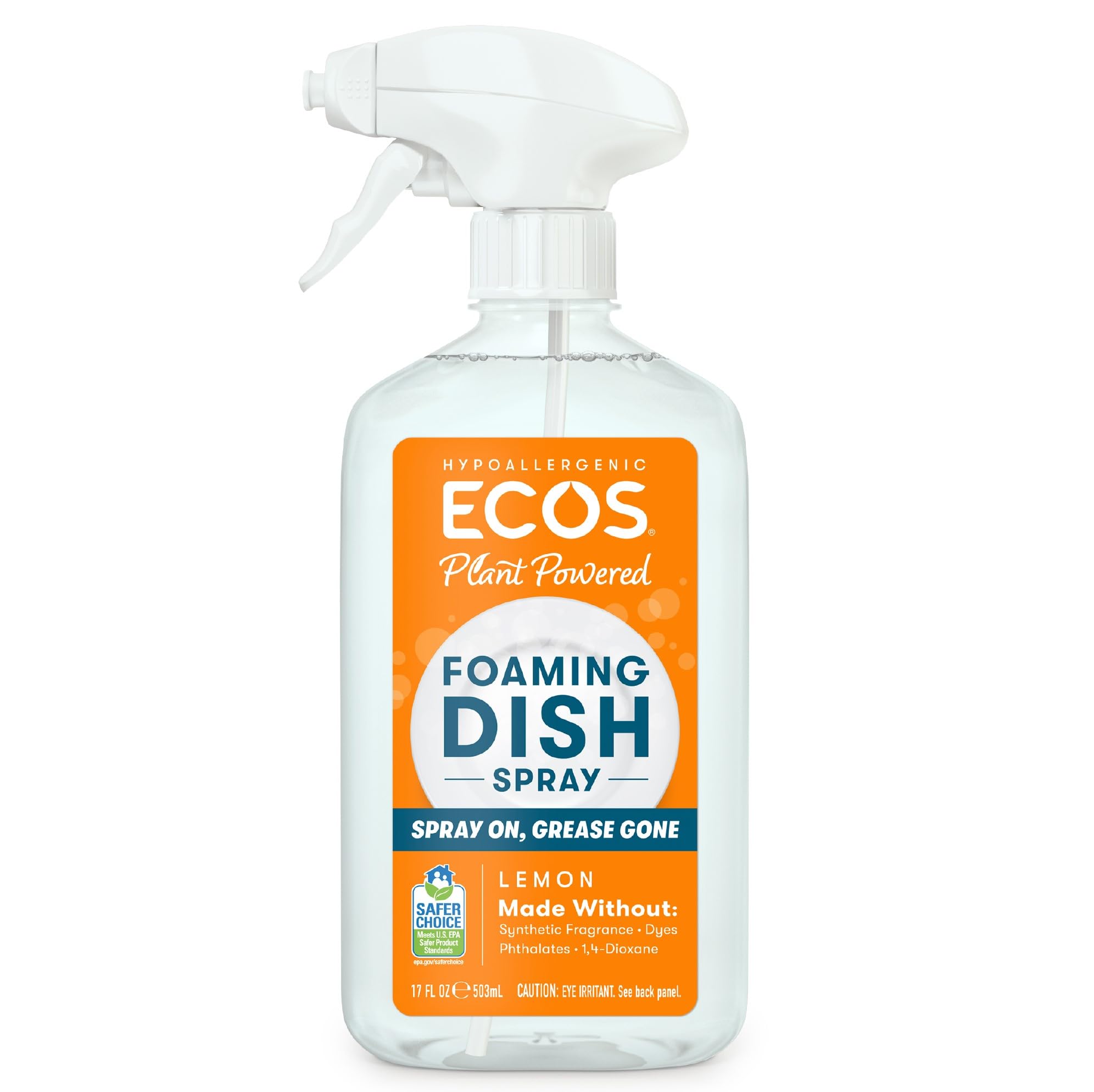 Snapklik.com : ECOS Foaming Dish Soap, Powerful Spray-On Formula, Saves ...