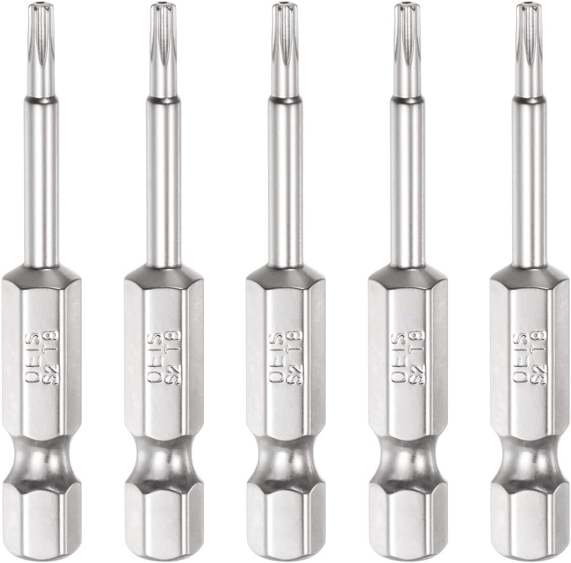 sourcing map 5Pcs Security Torx Bit 1/4" Hex Shank 2" Long Drill Bits ...
