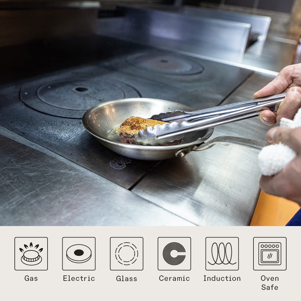 Pots And Pans Set Stainless Steel 10 Inch 5-Ply Stainless Steel Frying ...