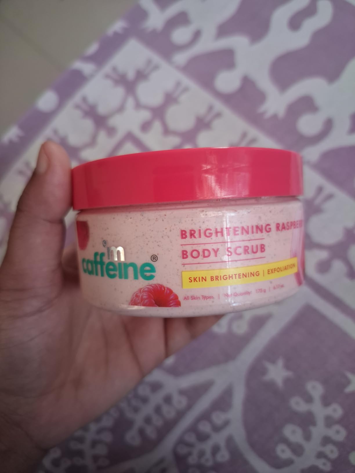 Buy mCaffeine Brightening Raspberry Body Scrub | Tan Removal | AHAs ...