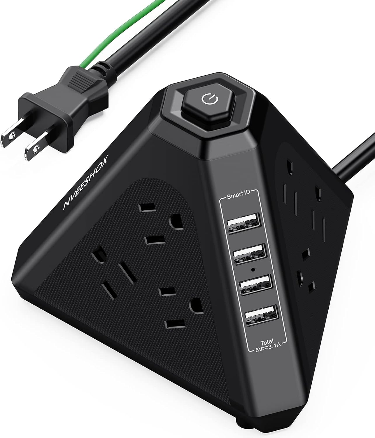Amazon.co.jp: USB Power Tap, Outlet, Lightning Guard, Extension Cord, 6 ...