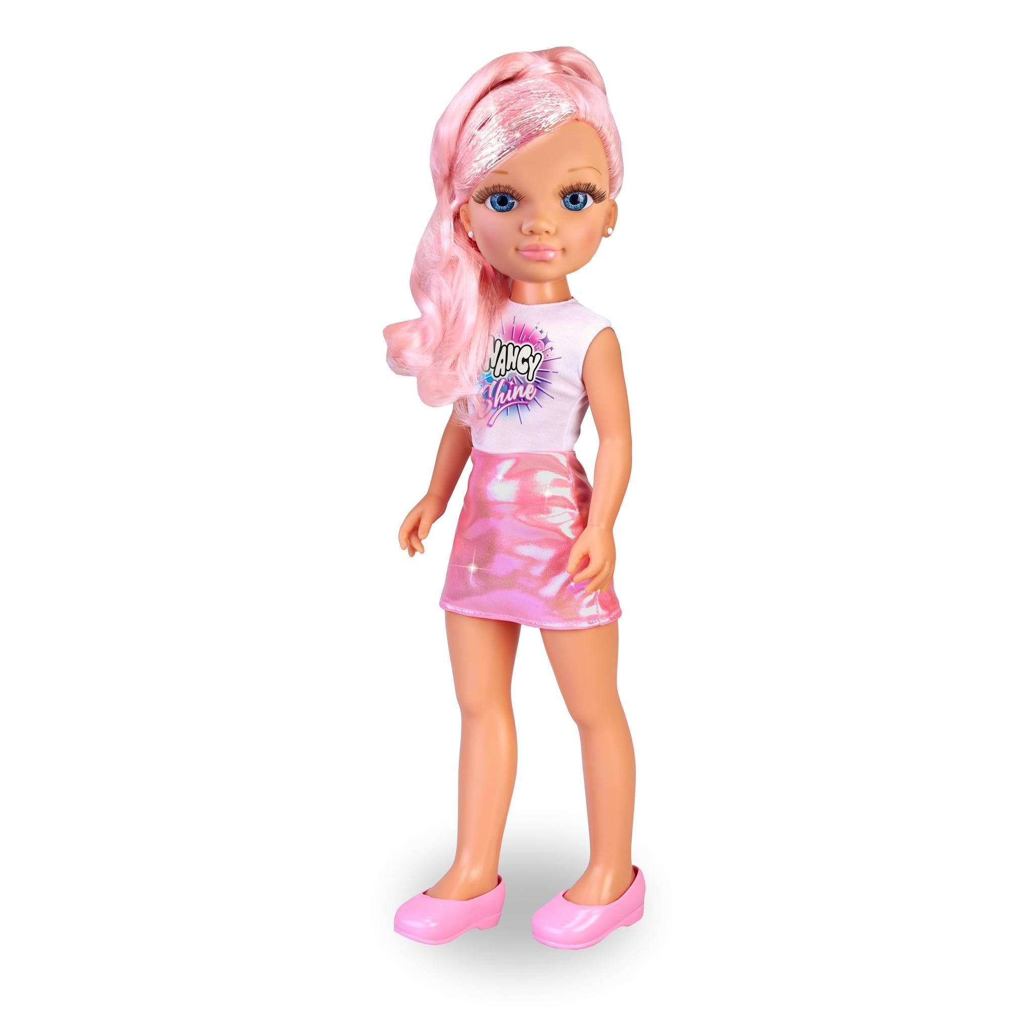 Amazon.com: NANCY Shine Pink, 16" Fashion Doll with Iridescent Hair and ...