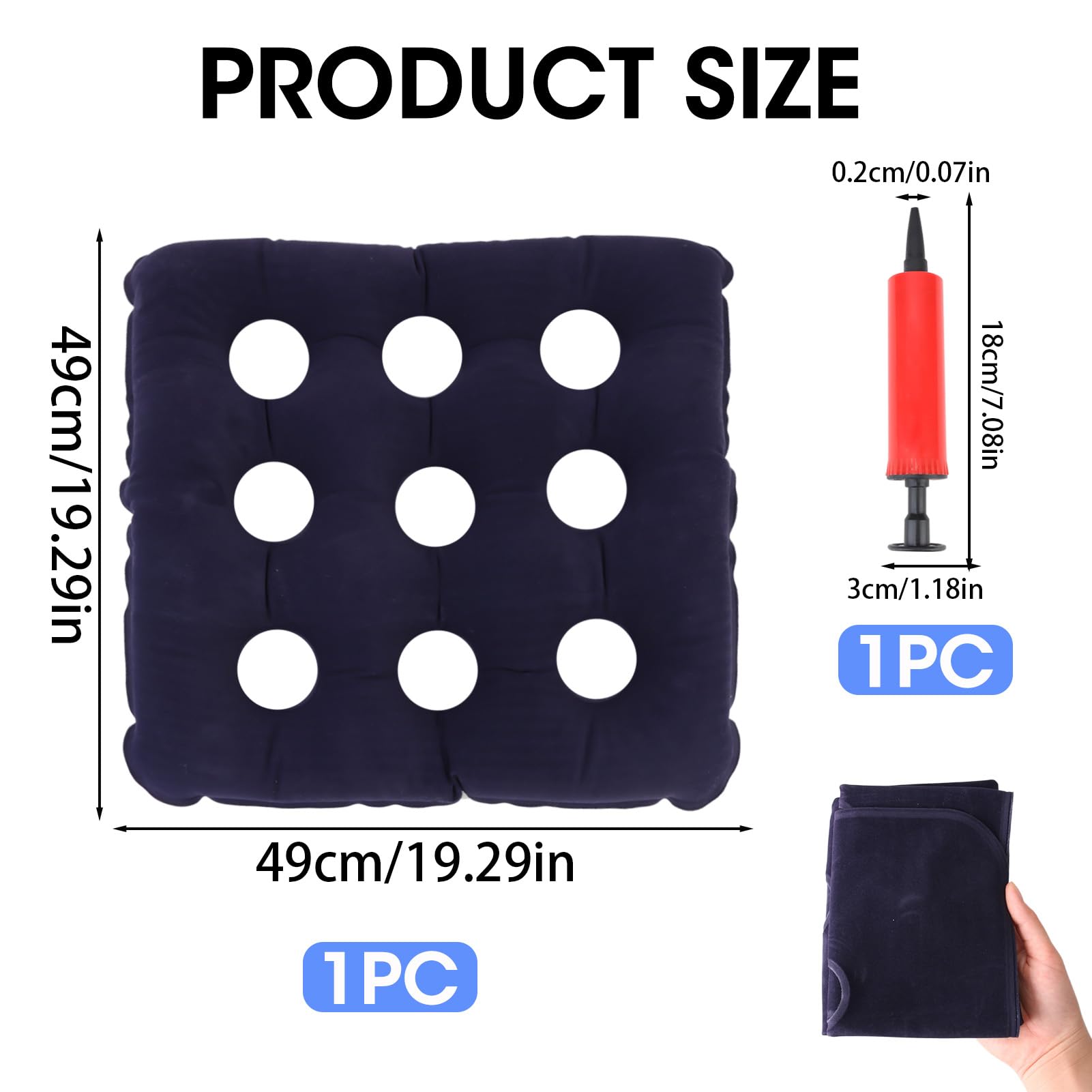 SMCEHEYA Pressure Relief Cushion Air Inflatable Seat Cushion Pressure ...
