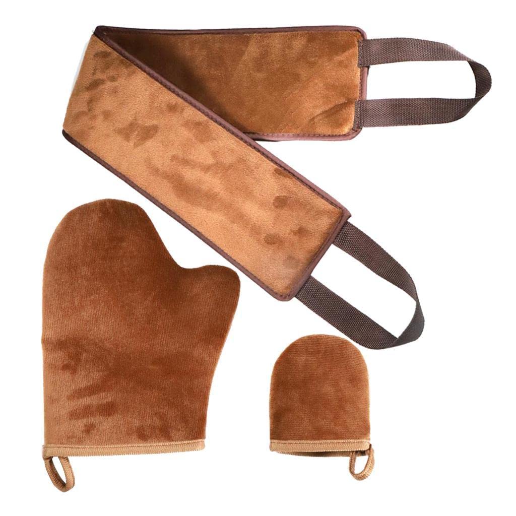 JAZZY PEARLS Self Tanning Back Body Mitt Applicator Lotion Cream Mousse ...